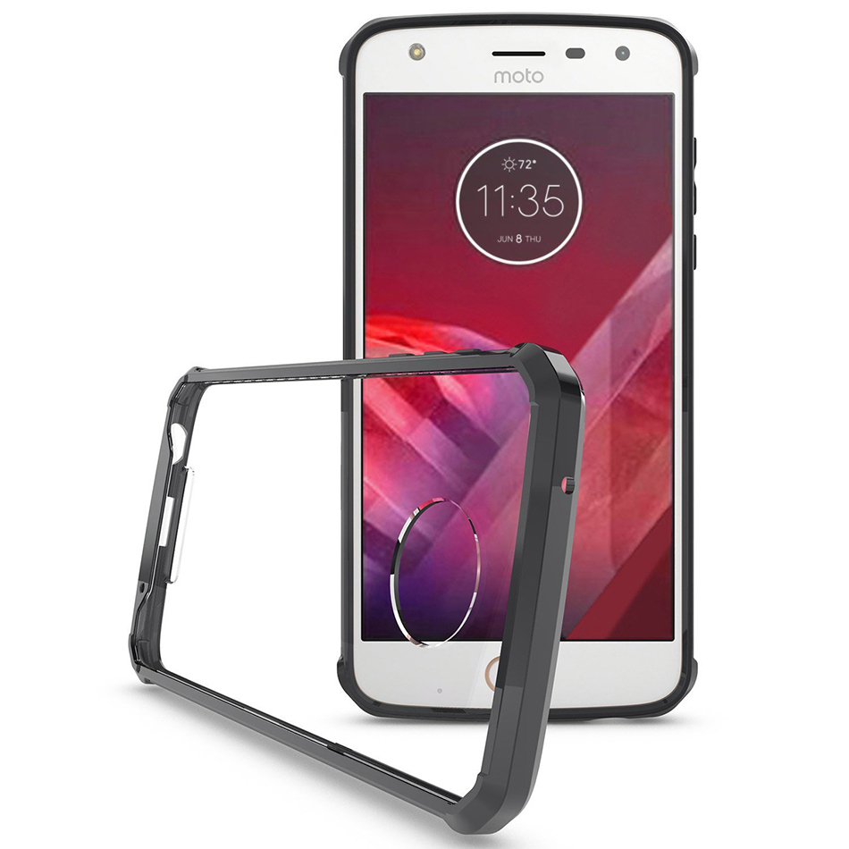Hybrid Fusion Shockproof Case for Motorola Moto Z2 Play (Black)