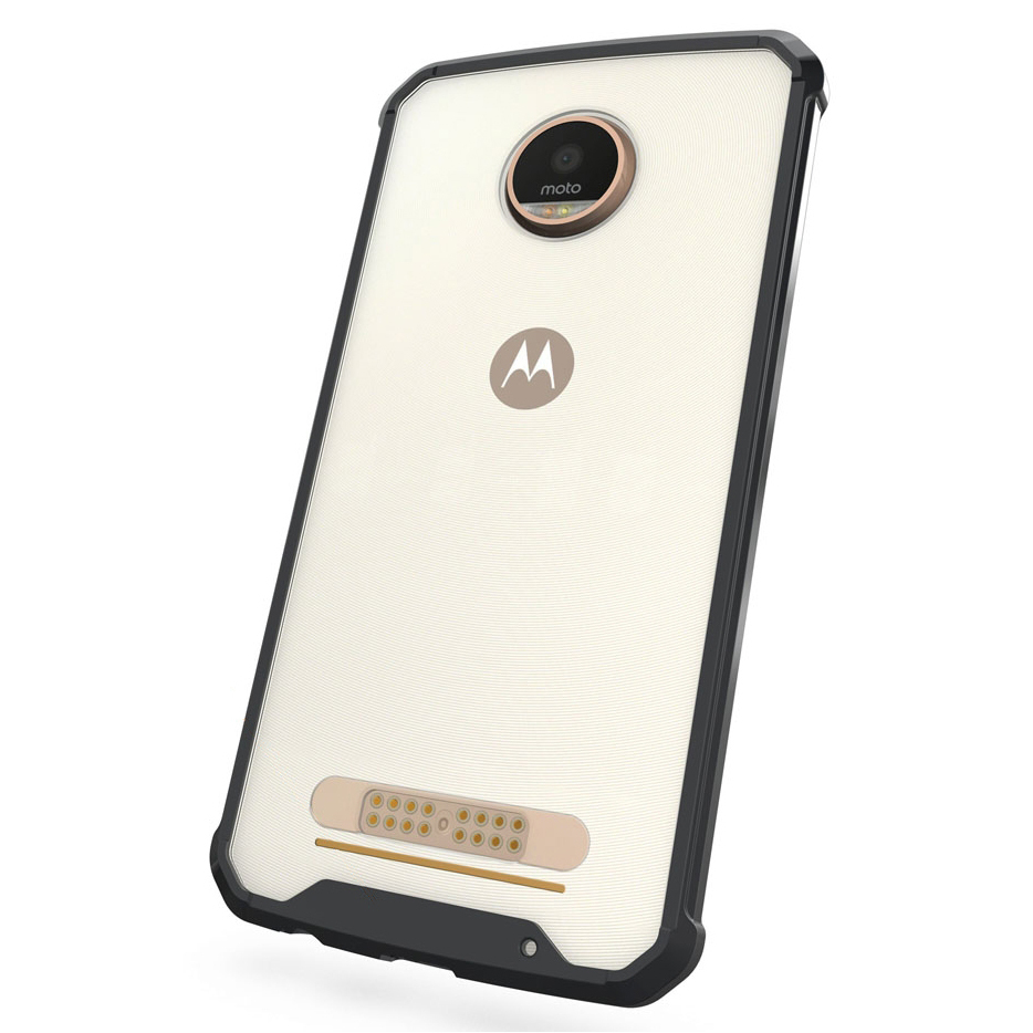 Hybrid Fusion Shockproof Case for Motorola Moto Z2 Play (Black)