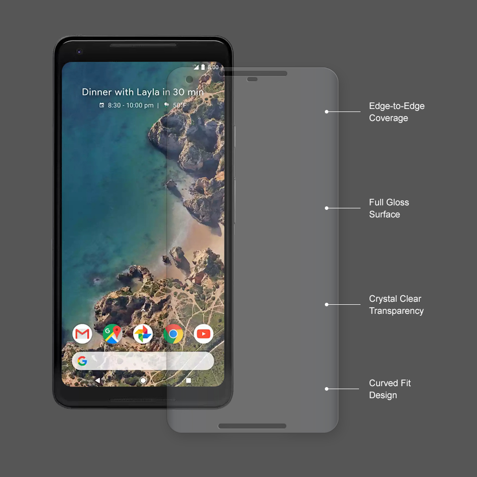 Full Coverage TPU Screen Protector for Google Pixel 2 XL