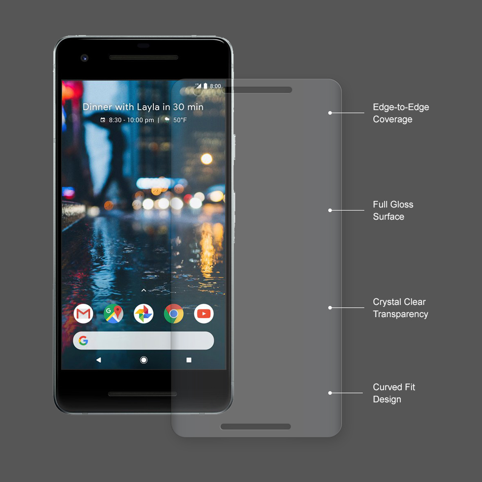 Full Coverage TPU Screen Protector for Google Pixel 2