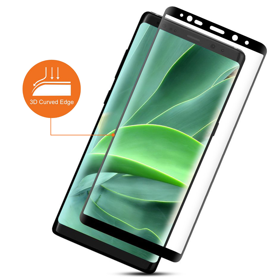 3D Tempered Glass Screen Protector for Galaxy Note 8 (Black)