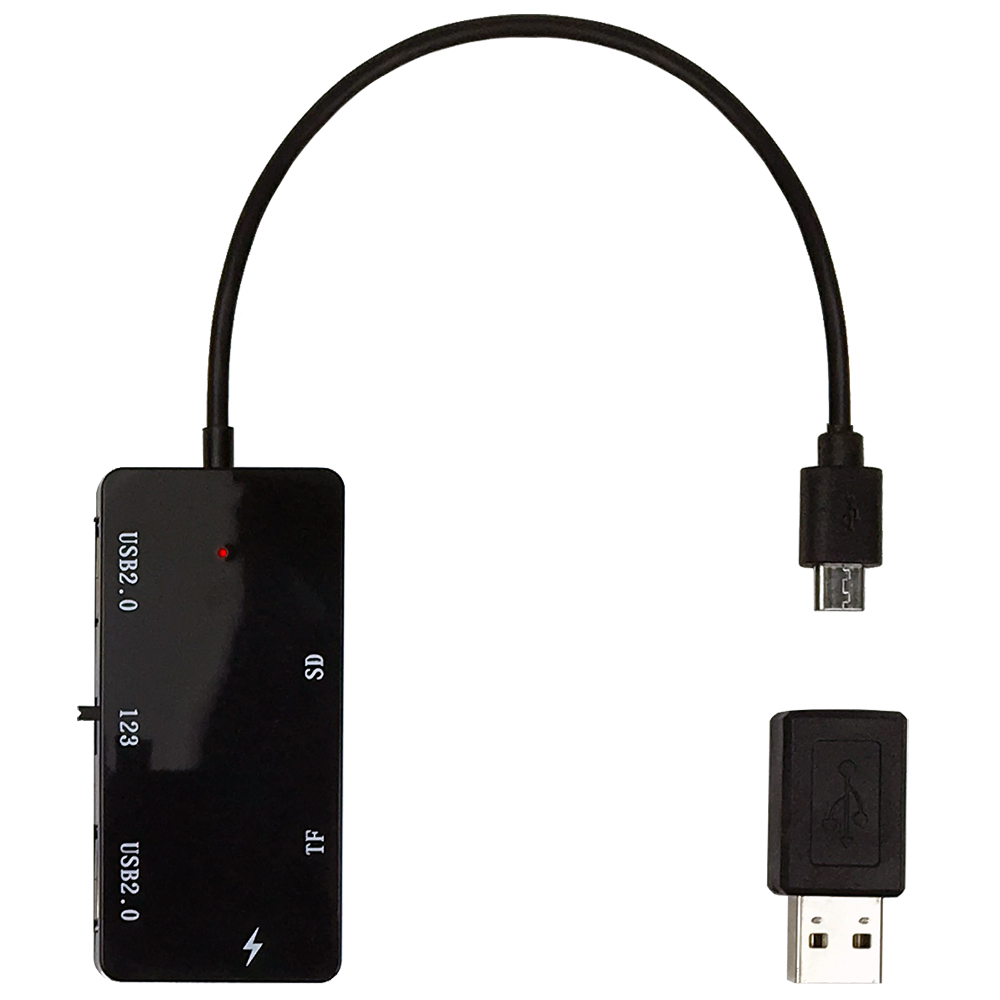 Micro USB OTG Dual Port Hub & TF/SD Card Reader