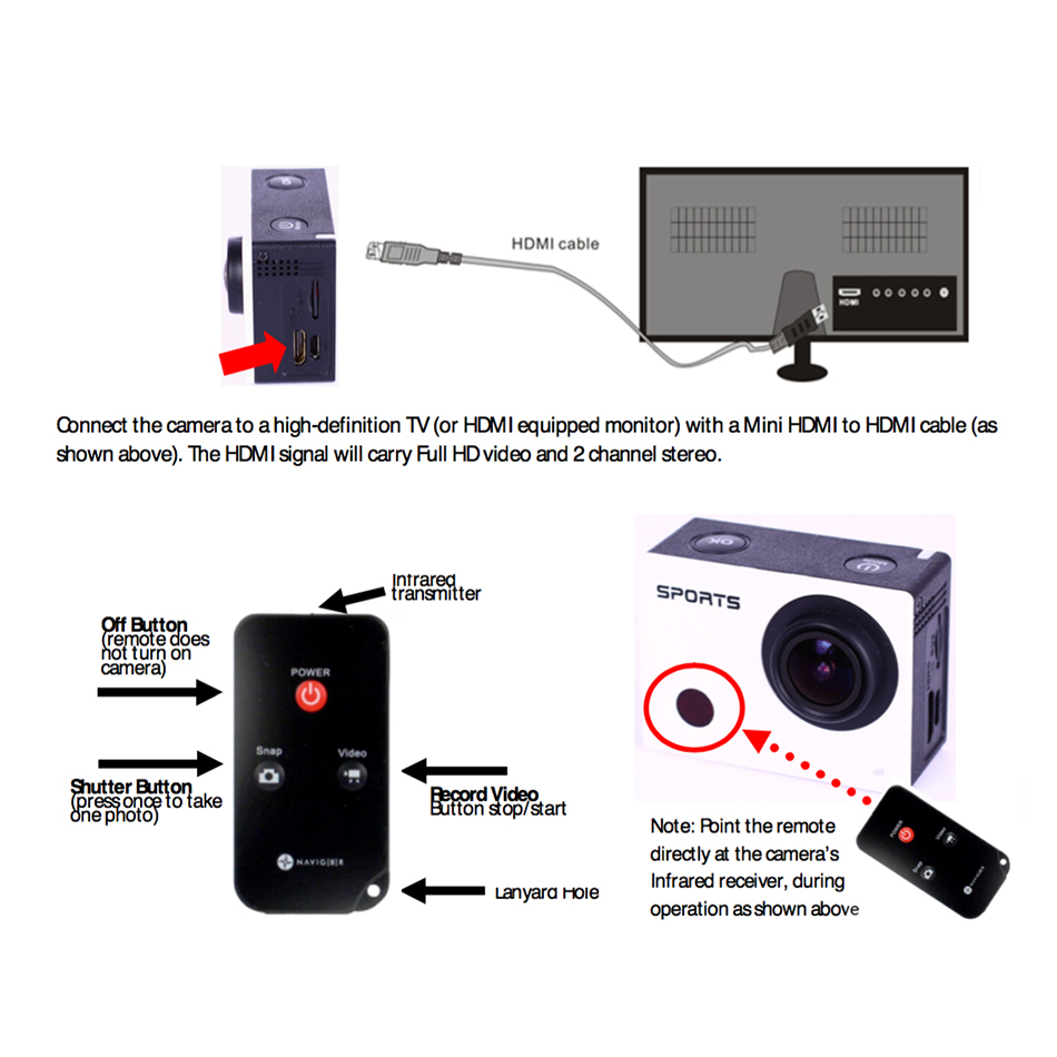 Laser Navig8r Action Sports Waterproof Camera Wifi 2