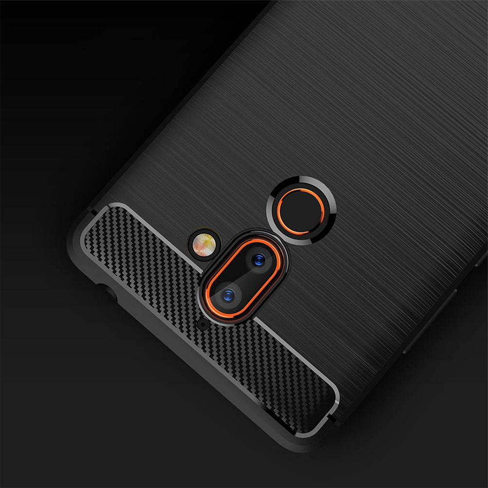 Flexi Slim Carbon Fibre Case for Nokia 7 Plus (Black)
