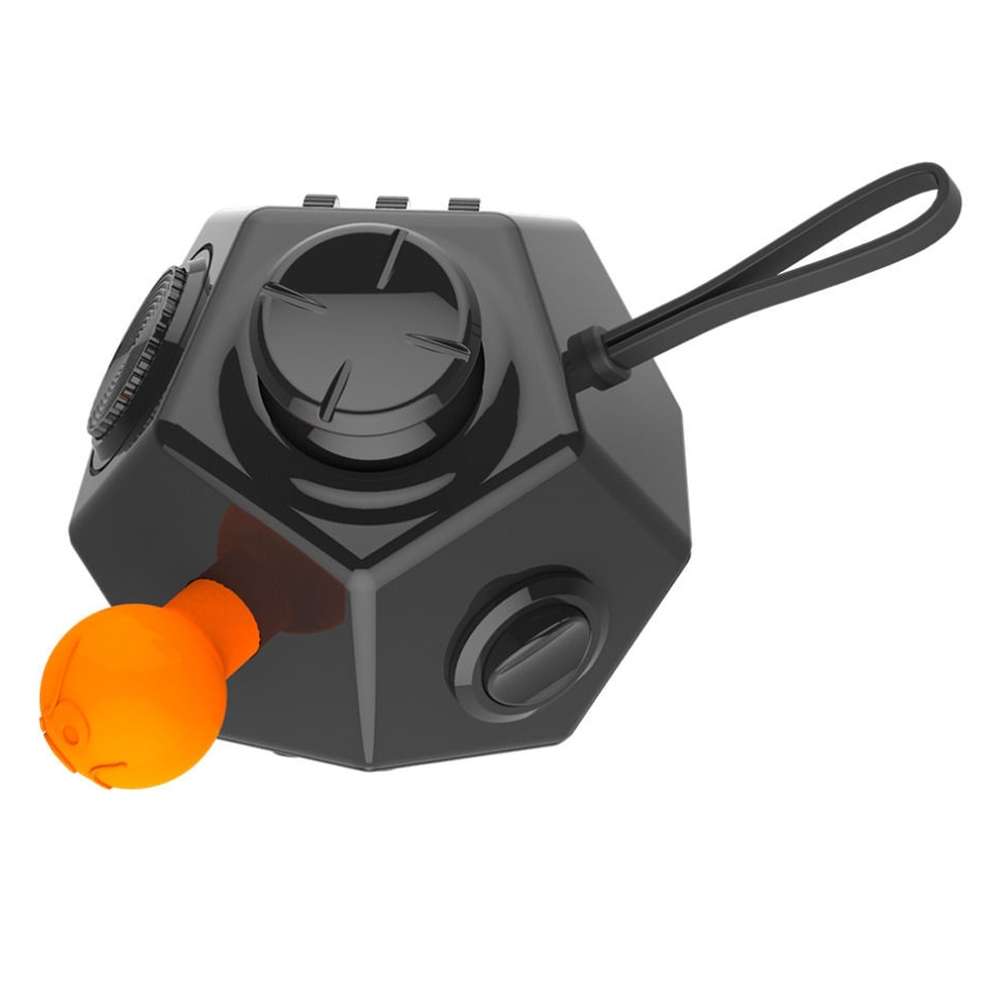 Mega Fidget Cube Anti-Stress / Anxiety Reliever (Black)