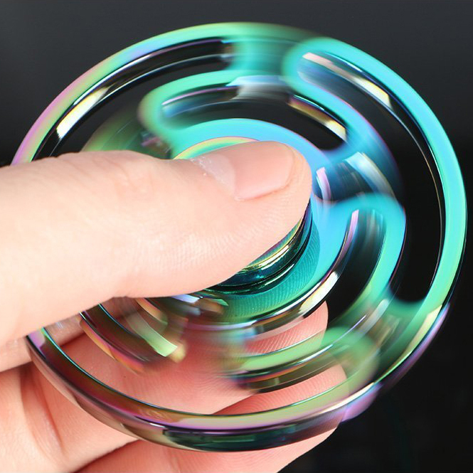 Alien Maze Zinc Alloy Rainbow Fidget Spinner