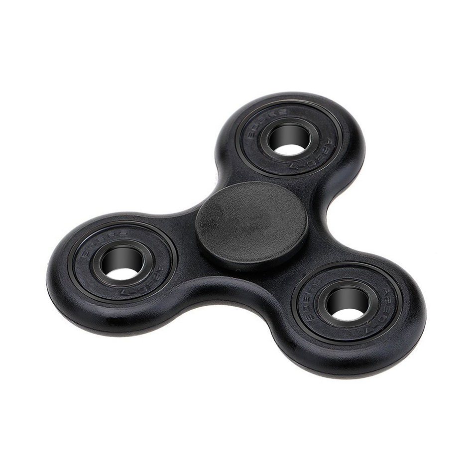 Ceramic Bearing Tri POM Frame Fidget Spinner (Black)