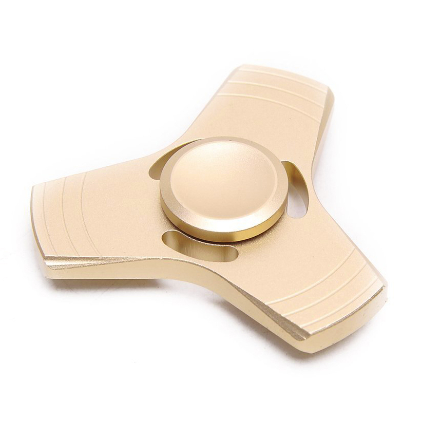 Aluminium 3-Leaves Fidget Spinner (Metallic Gold)