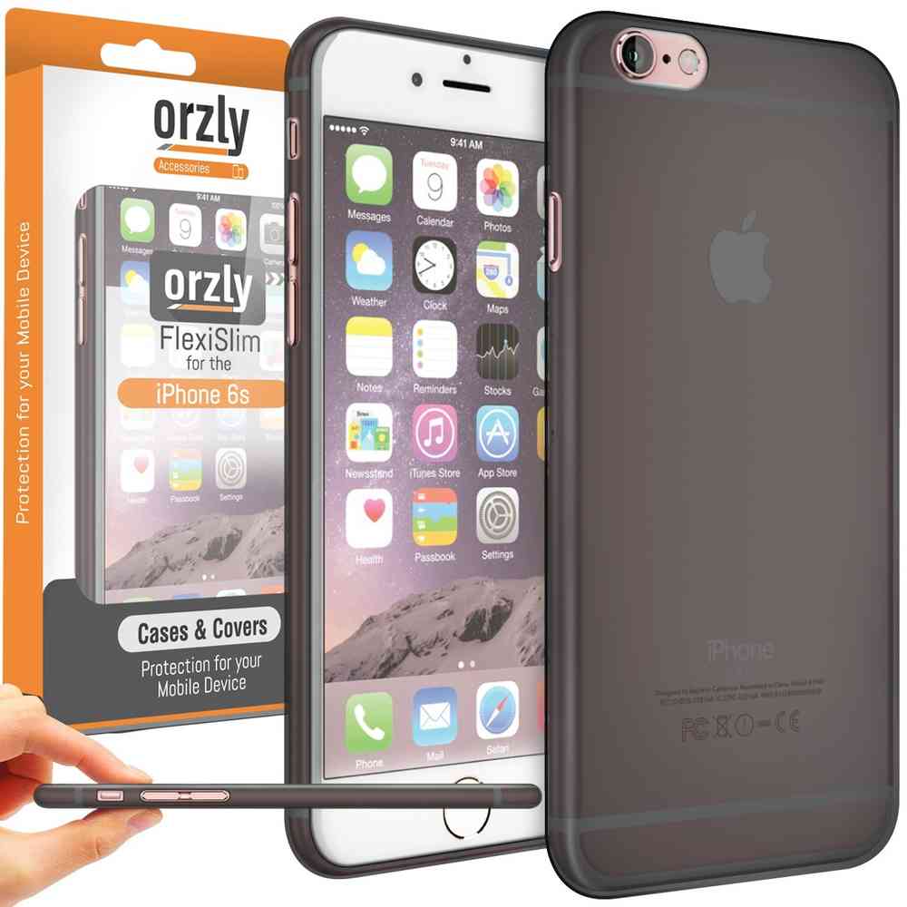 Orzly Flexi Slim Case for Apple iPhone 6s Plus (Smoke Black)