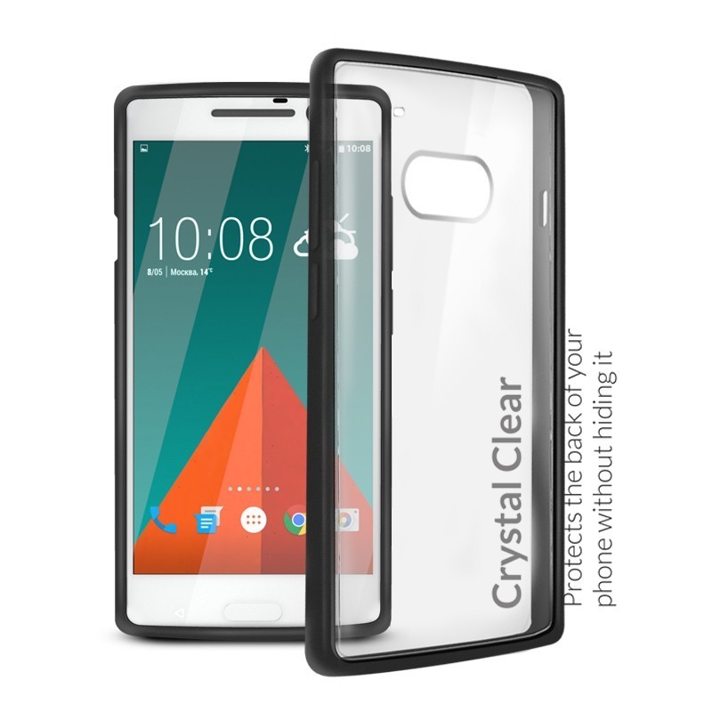 Orzly Fusion Frame Bumper Case for HTC 10 (Black)