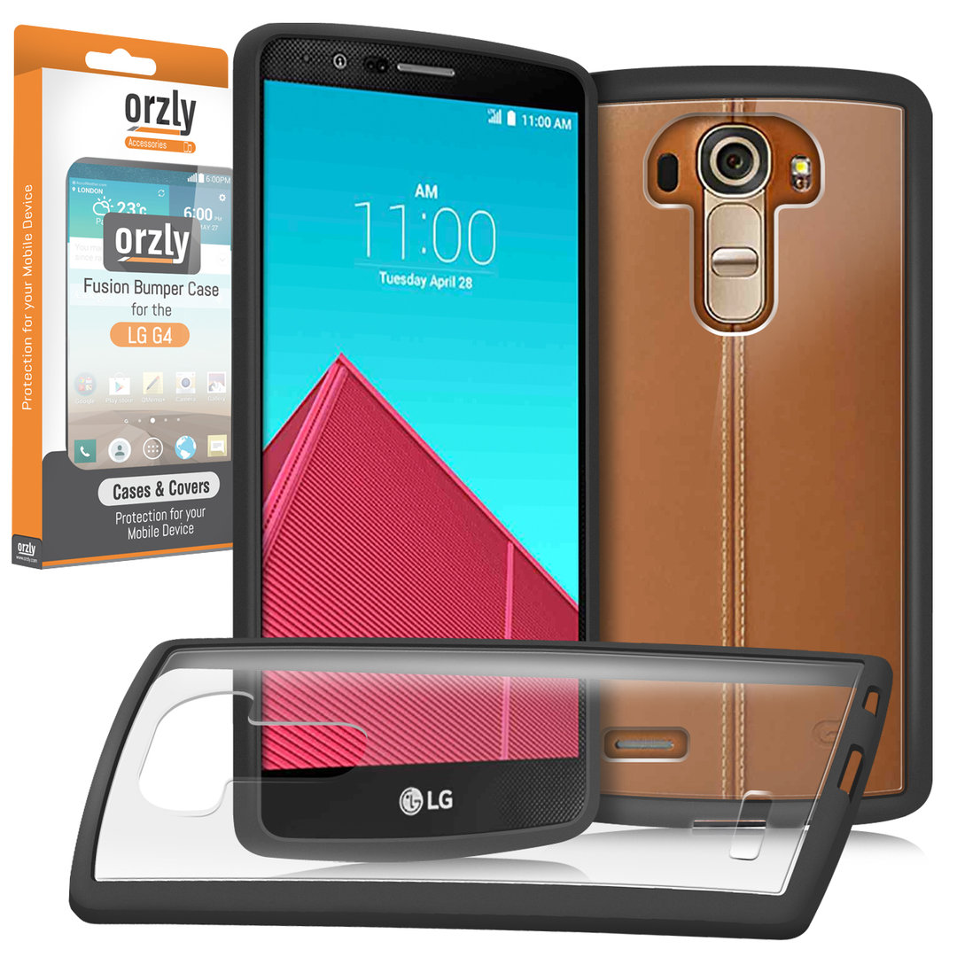 Orzly Fusion Bumper Case for LG G4 (Black)