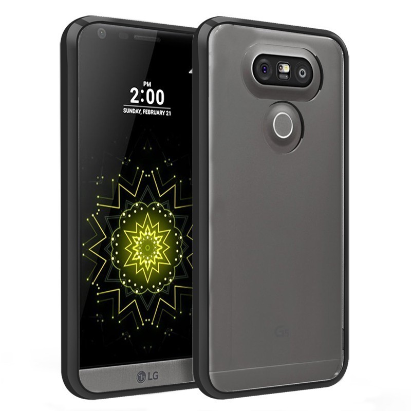 Orzly Fusion Frame Protective Bumper Case - LG G5 (Black)