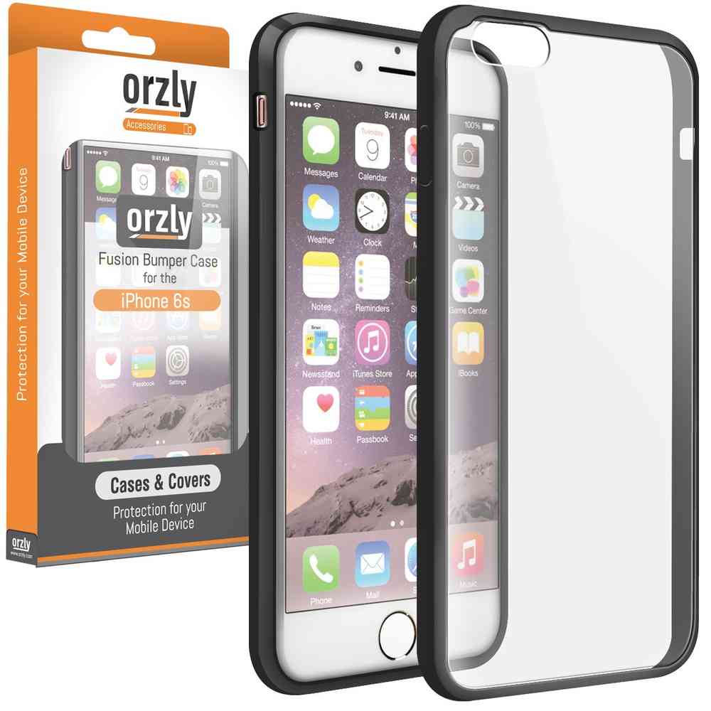 Orzly Fusion Bumper Case for Apple iPhone 6s Plus (Black)