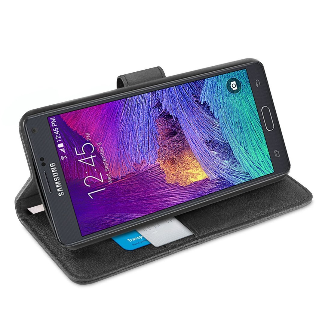 Orzly Leather Wallet Case - Samsung Galaxy Note 5 (Black)