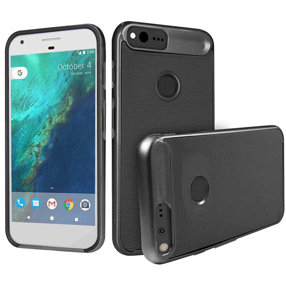 Orzly AirFrame Bumper Case - Google Pixel XL Phone (Black)