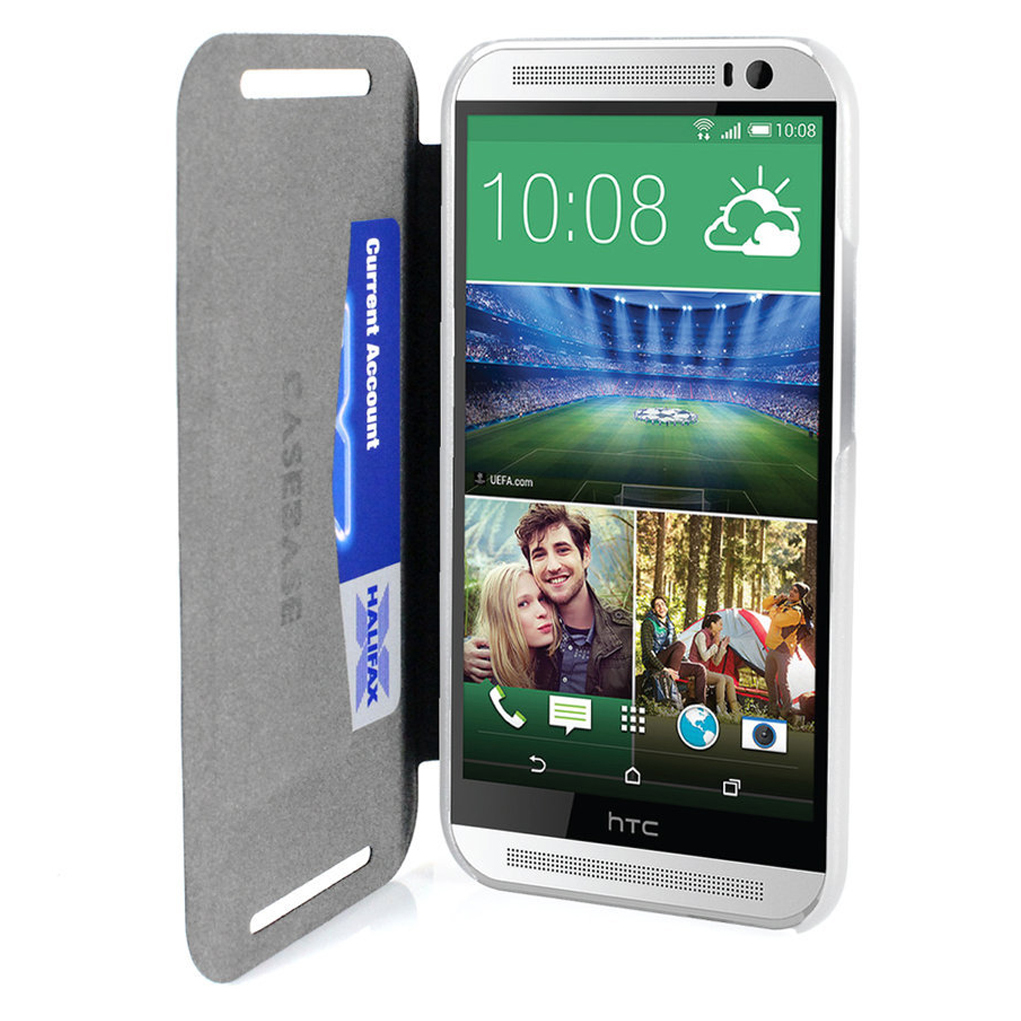 CaseBase Wallet Case for HTC One M8 (White)