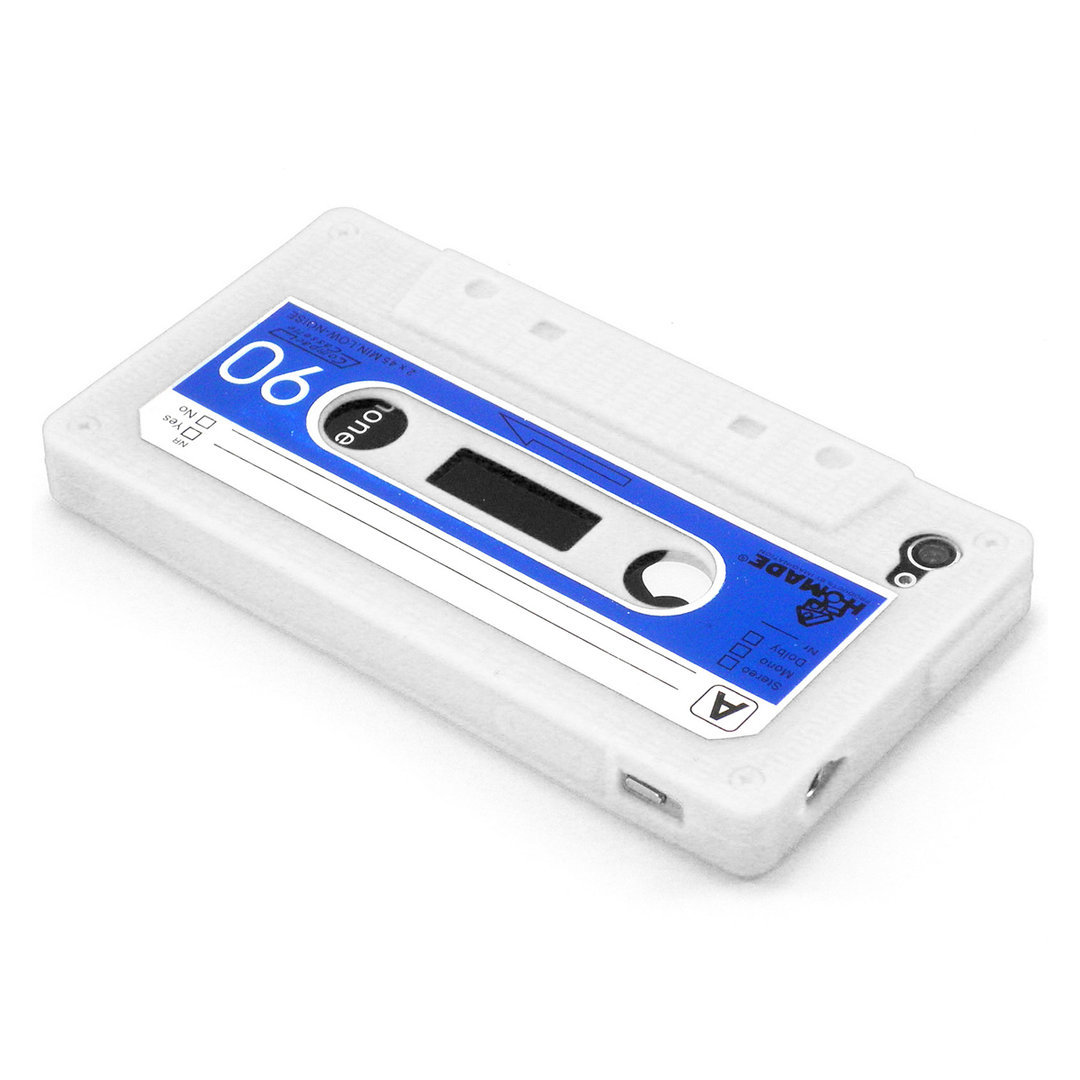 Cassette Tape Case - Apple iPhone 4s (White)