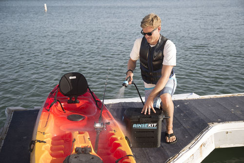 RinseKit Pressurised Portable Shower Hose for Outdoors / Camping