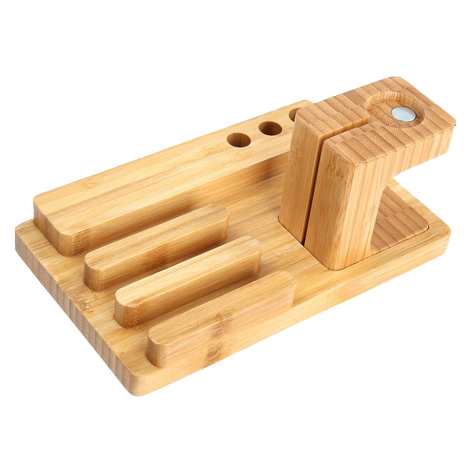 Bamboo Desktop Docking Station for Apple Watch / iPhone / iPad