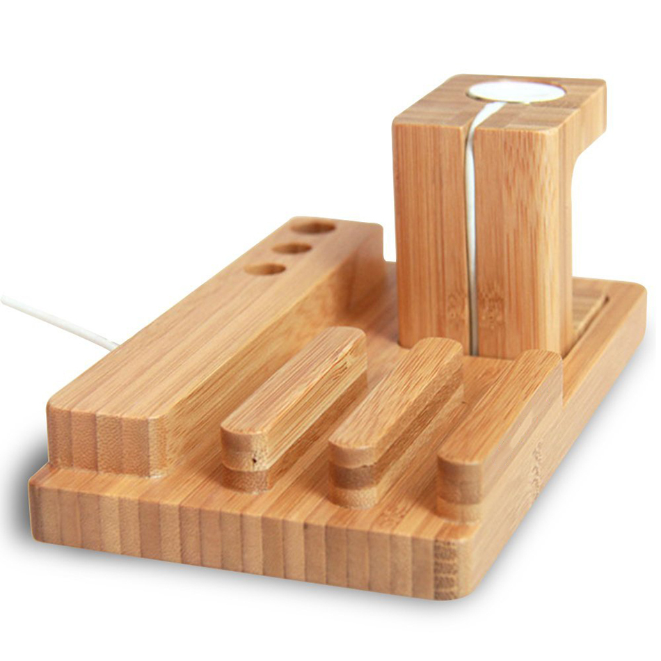 Bamboo Desktop Docking Station for Apple Watch / iPhone / iPad