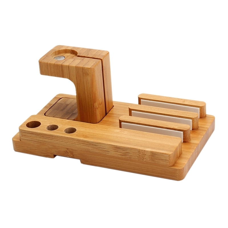 Bamboo Desktop Docking Station for Apple Watch / iPhone / iPad