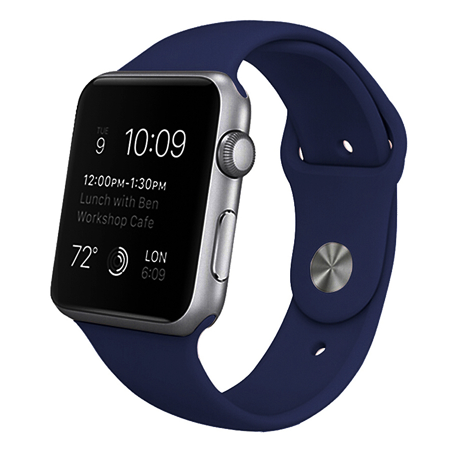 Rubber Sport Band for Apple Watch 46mm / Ultra 49mm (Blue)