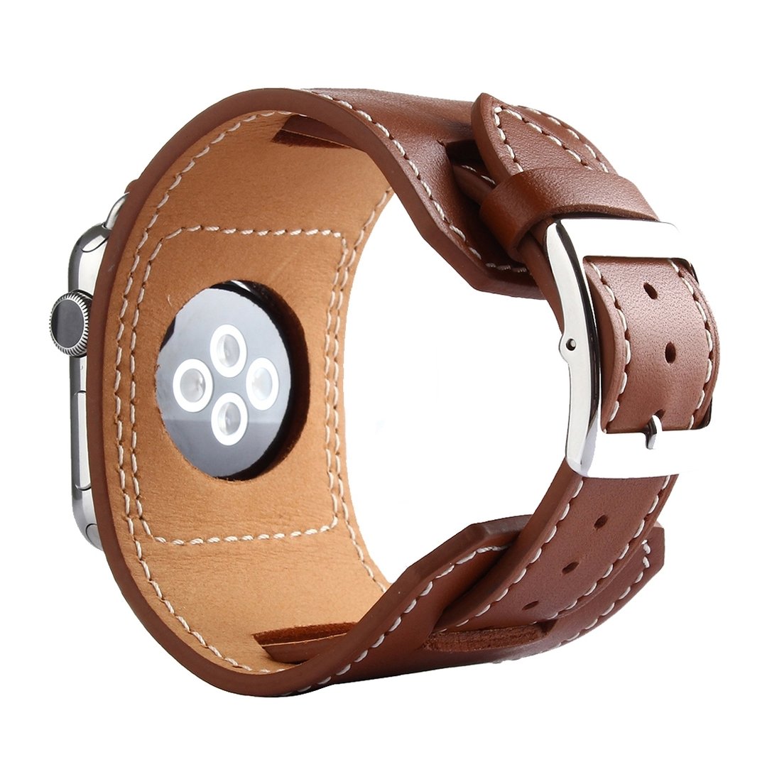 Kakapi Genuine Leather Cuff Bracelet - Apple Watch 42mm (Brown)