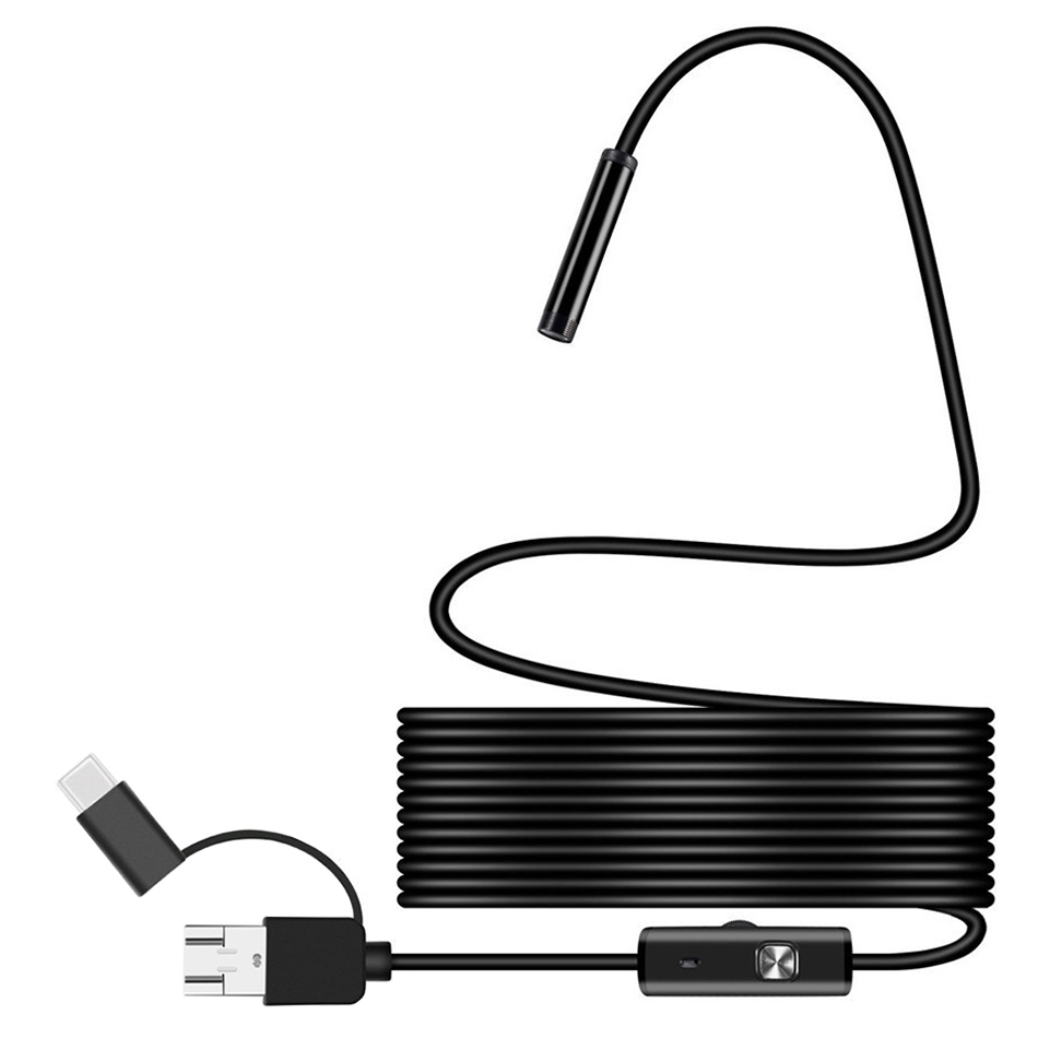 3-in-1 Waterproof USB-C Endoscope Inspection Camera Cable (5m)