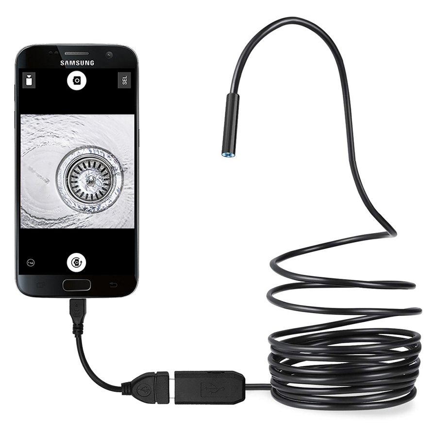 2m Waterproof USB Endoscope Inspection Camera Cable