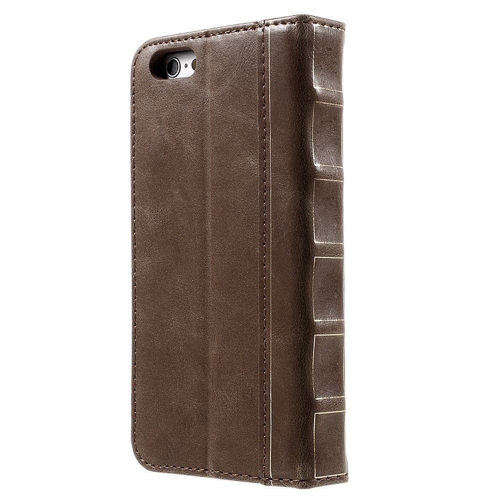 Antique Book Leather Wallet Case - Apple iPhone 6s (Brown)