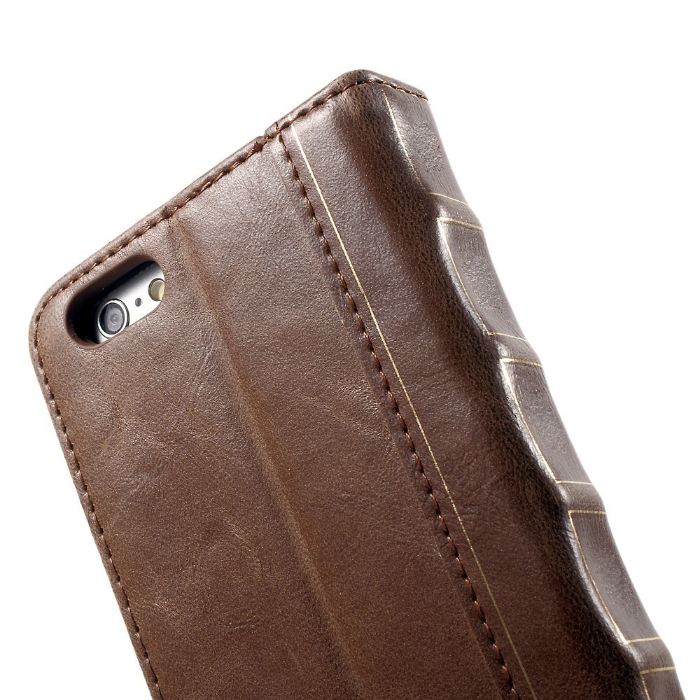Antique Book Leather Wallet Case - Apple iPhone 6s (Brown)