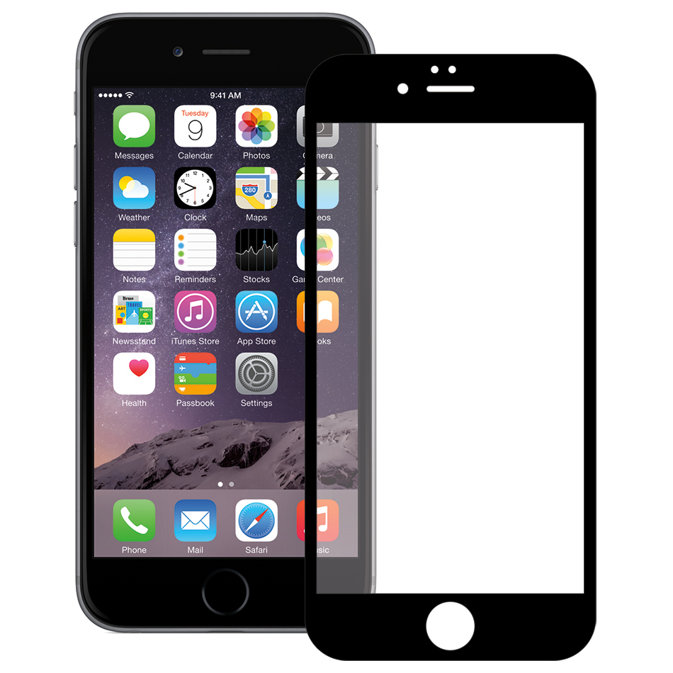 Full Tempered Glass Screen Protector for Apple iPhone 6s (Black)