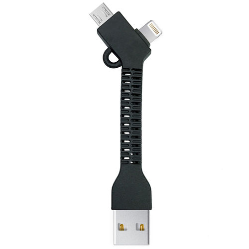 Bendable Keyring Lightning & Micro USB Data Charging Cable
