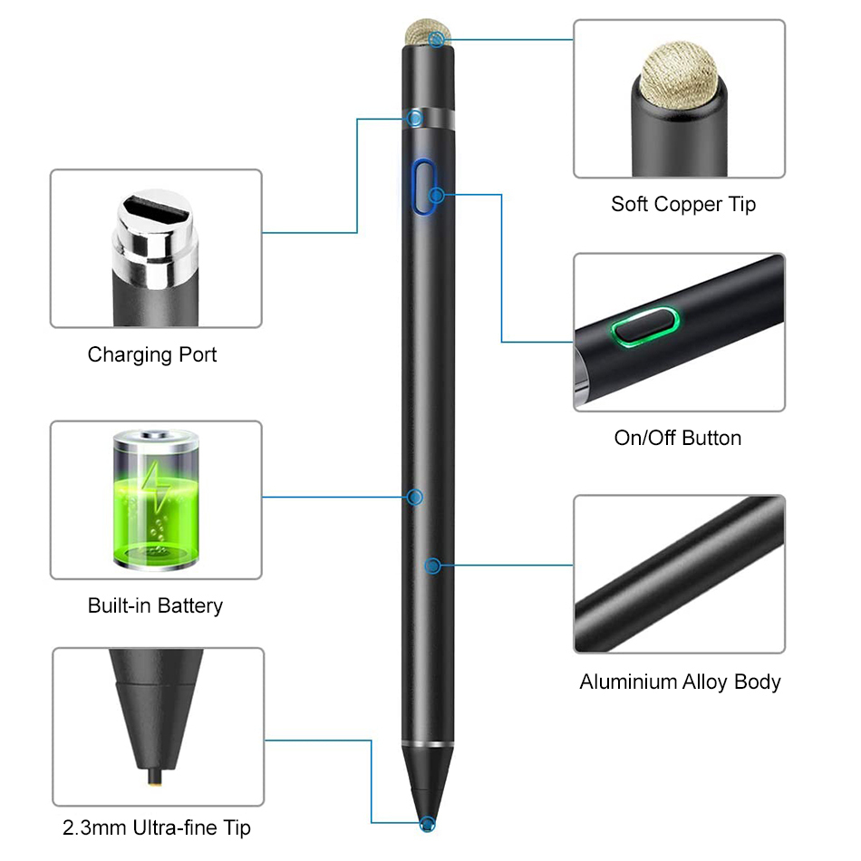 Active Precision Capacitive Touch Stylus for Phone / iPad