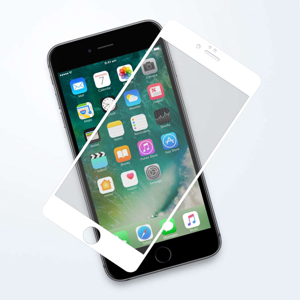 Full Tempered Glass Screen Protector for iPhone 6s Plus (White)
