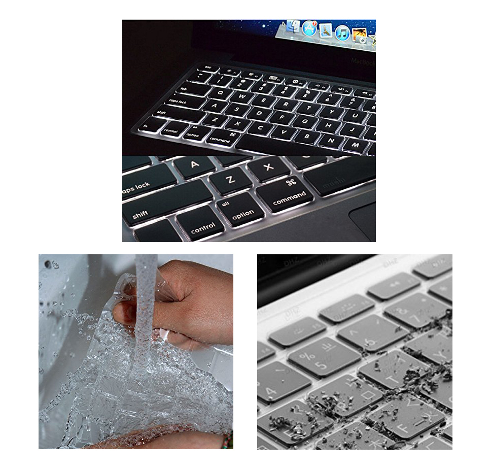 Keyboard Cover for 15" & 13-inch MacBook Pro / Air (Translucent)
