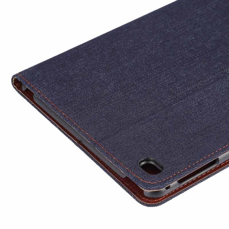 Denim Folio Case & Smart Cover for Apple iPad Mini 4 (Blue)