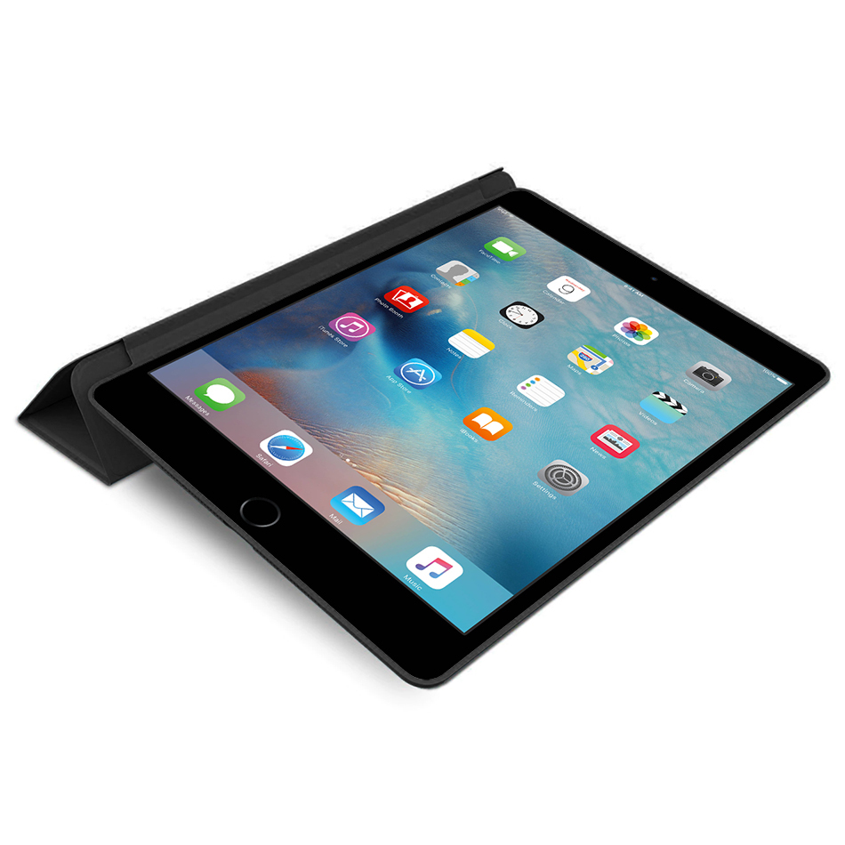 Trifold Sleep/Wake Smart Case for Apple iPad Mini 4th Gen (Black)