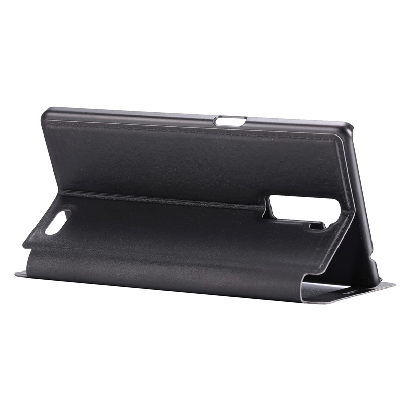 Window Display Leather Case FOR Oppo R7 Plus (Black)