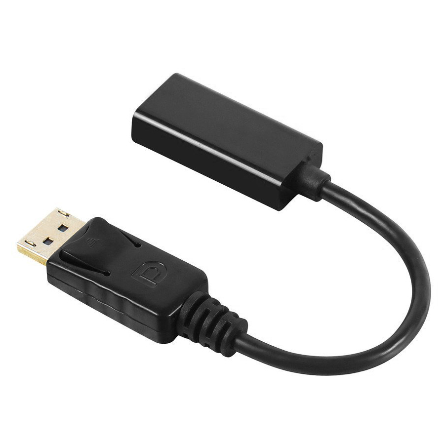 Short DisplayPort to HDMI Female Adapter Cable (25cm)