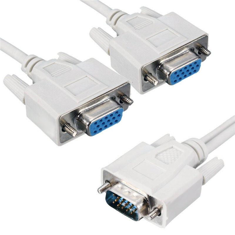 VGA (Male) to Dual VGA (Female) Splitter Cable (27cm)
