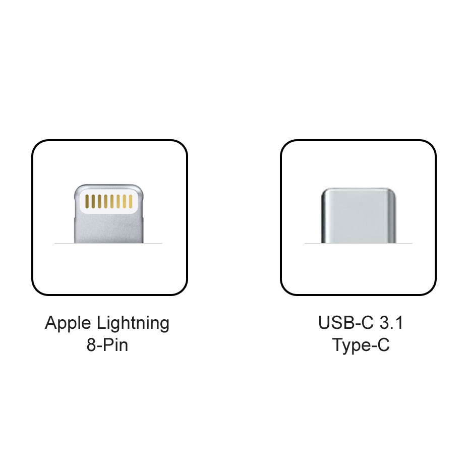 USB Type-C to Lightning Charging Cable for iPhone / iPad (1m)