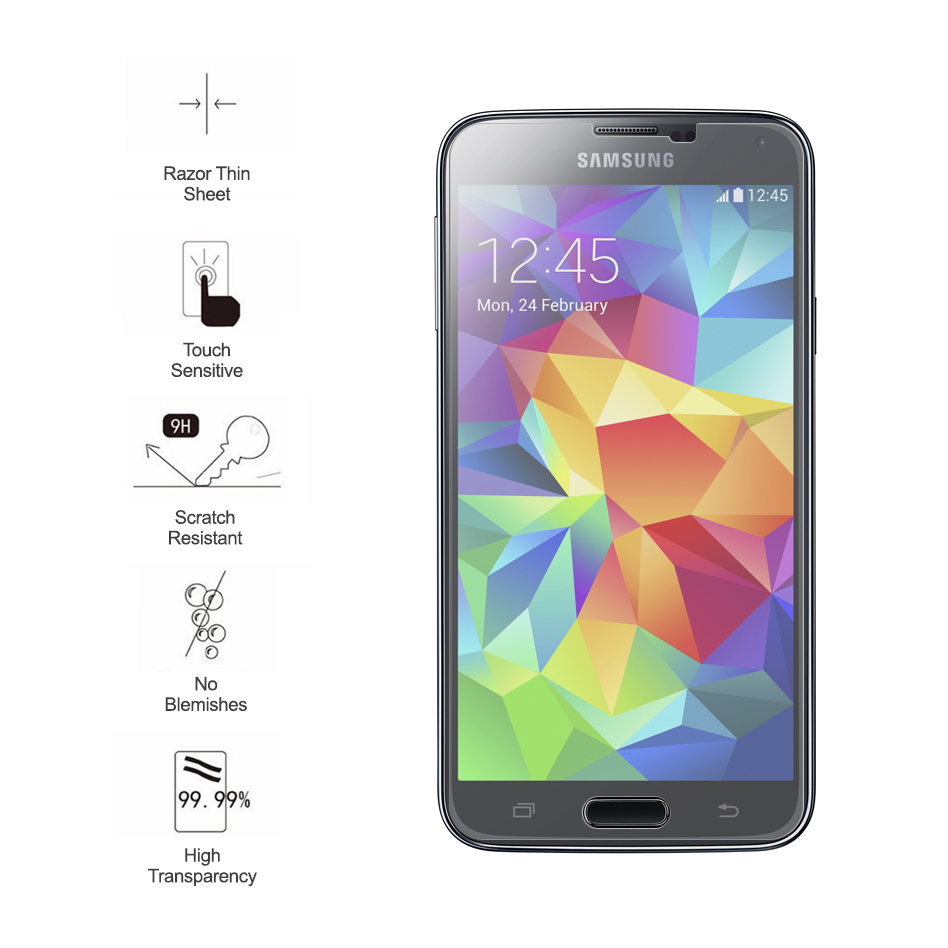 Tempered Glass Screen Protector for Samsung Galaxy S5