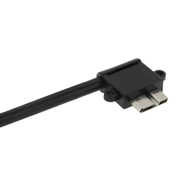 Double Right Angle Micro-B to USB 3.0 Charging Cable (26cm)