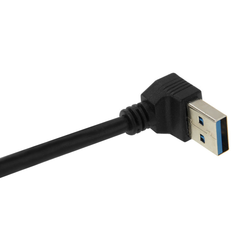 Double Right Angle Micro-B to USB 3.0 Charging Cable (26cm)