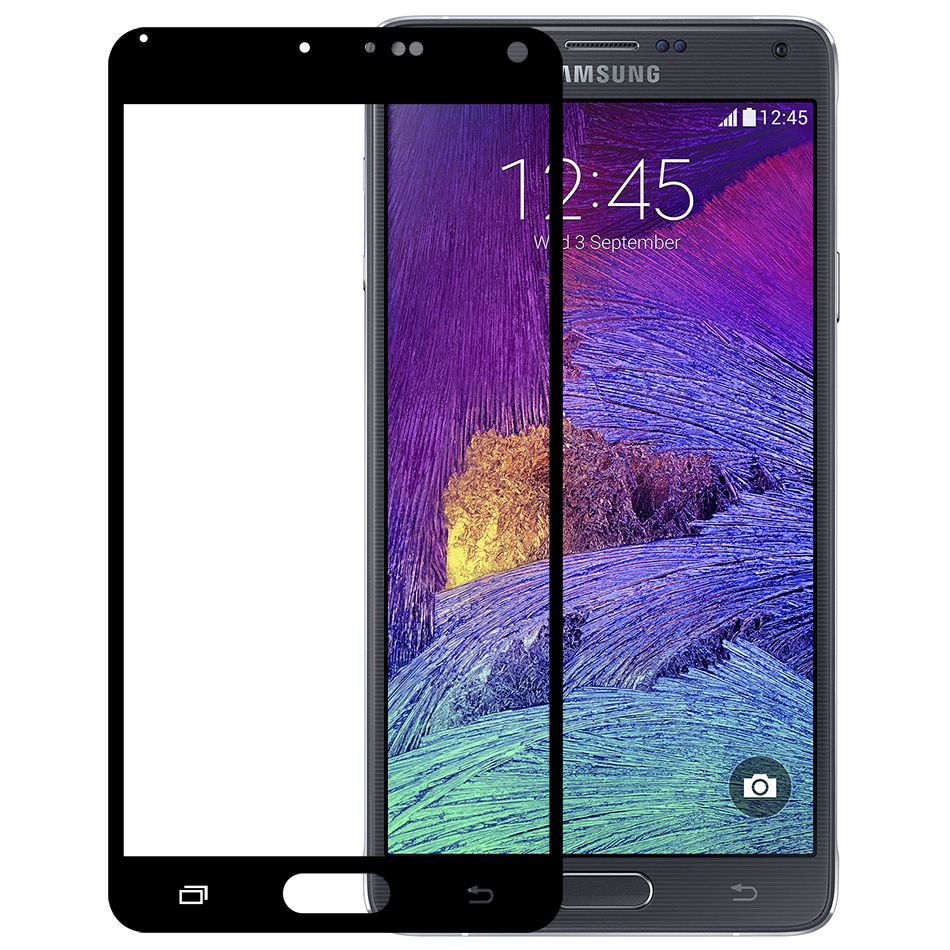 Full Tempered Glass Screen Protector for Galaxy Note 4 (Black)