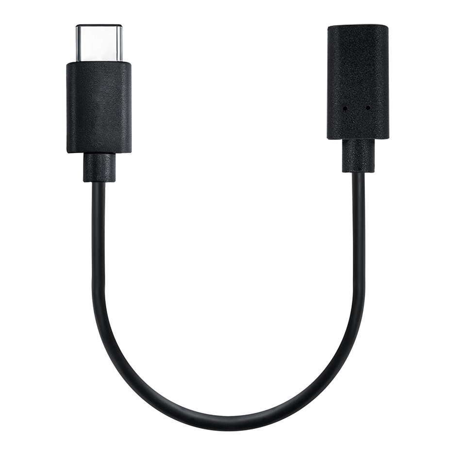 Short USB Type-C to Micro-USB (Female) Charging Cable (20cm)