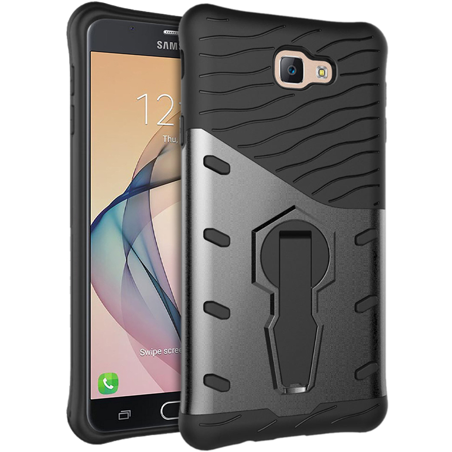 Slim Tough Shockproof Case for Samsung Galaxy J7 Prime (Grey)