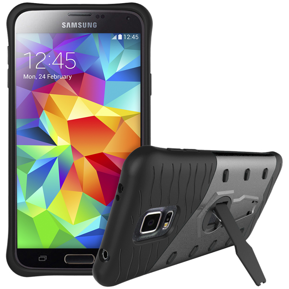 Slim Shield Tough Shockproof Case for Samsung Galaxy S5 (Grey)