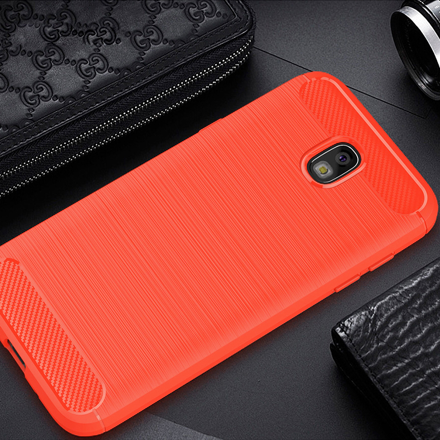 Flexi Carbon Fibre Case for Samsung Galaxy J5 Pro (Red)